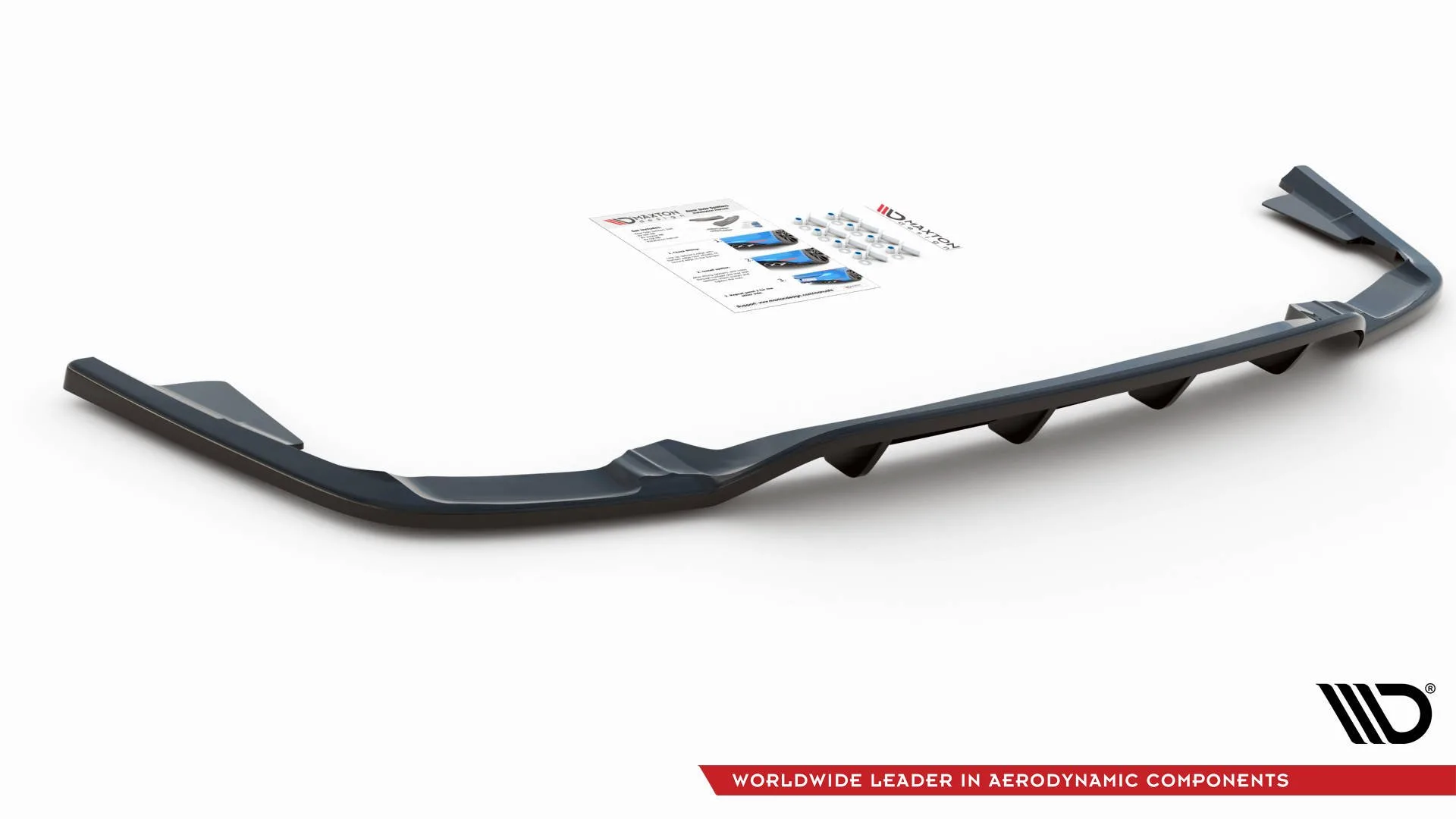 Central Rear Splitter (with vertical bars) Volvo XC60 Mk2 R-Design ...